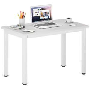 dlandhome computer desk, 31.5 inch modern simple desk computer table study writing desk for home office, white