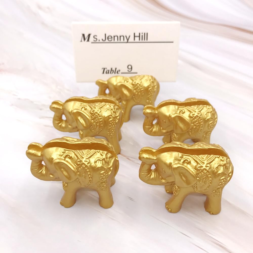 AMERRY 10 Pcs Golden Pumpkin Table Card Holder，Place Card Holders, Table Number Holder,Photo Holders for Party Favors, Wedding，Birthday，Dinner，Farmhouse Gathering Decorations(Golden)