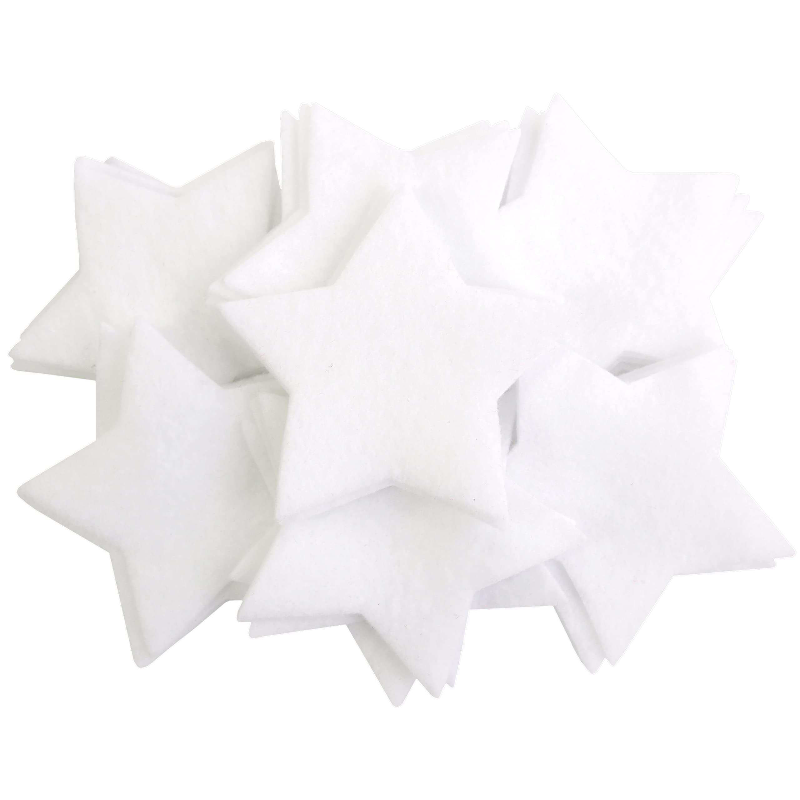 Playfully Ever After 3 Inch Stiff Felt Stars 35pc (White (35pc))