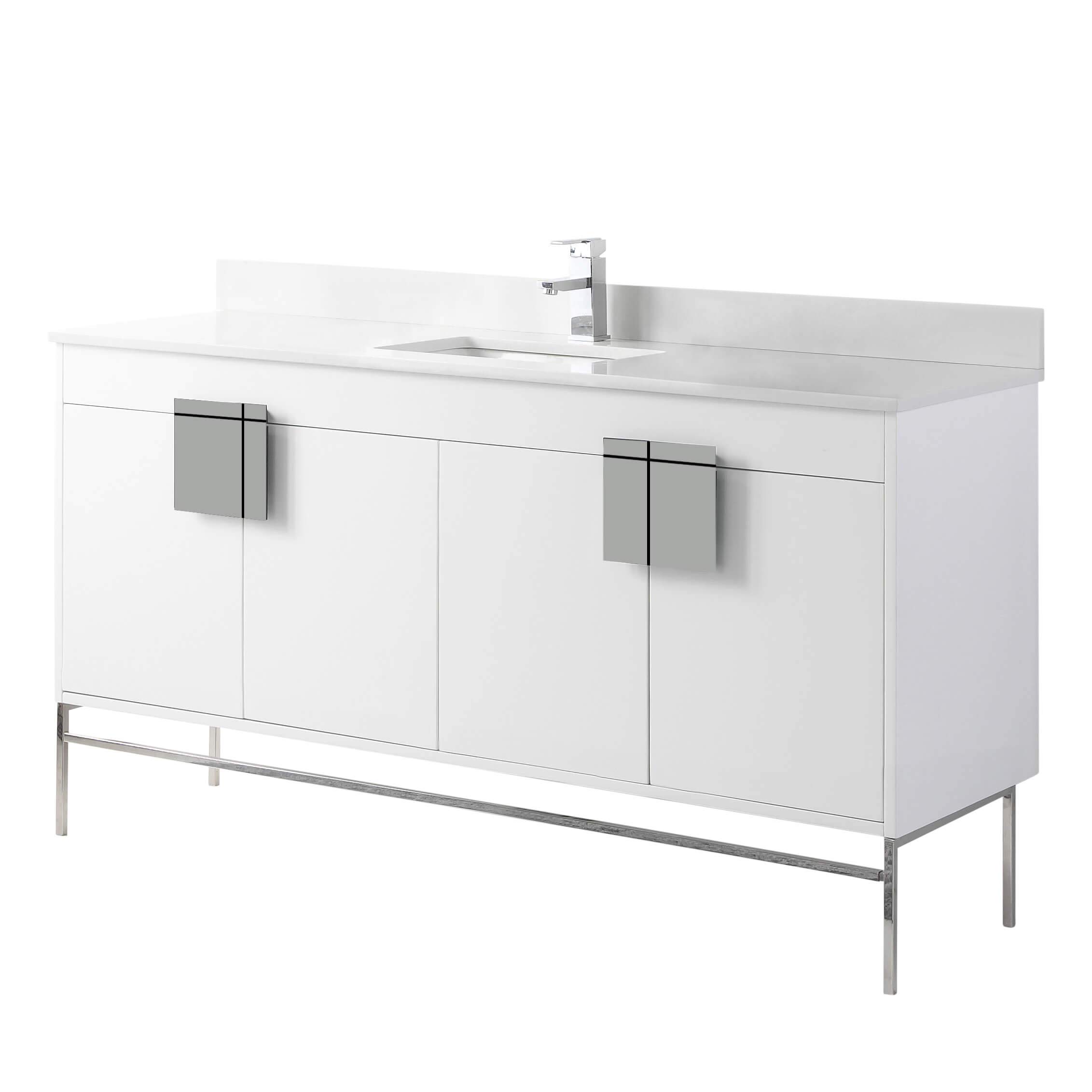 Fine Fixtures - SHAWBRIDGE VANITY 60" WIDE - WHITE