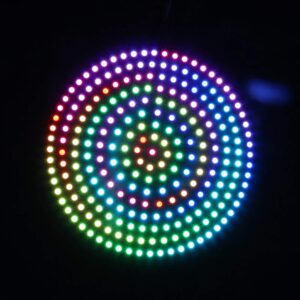 WESIRI 241 LEDs 9 Rings WS2812B 5050 RGB LED Ring Lamp Light Individually Addressable Full Dream Color DC5V with Mini Controller