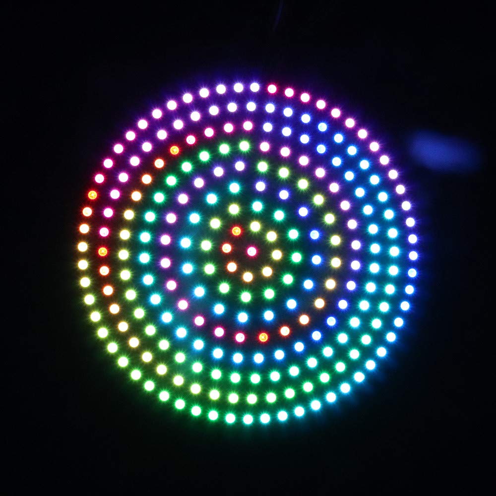 WESIRI 241 LEDs 9 Rings WS2812B 5050 RGB LED Ring Lamp Light Individually Addressable Full Dream Color DC5V with Mini Controller