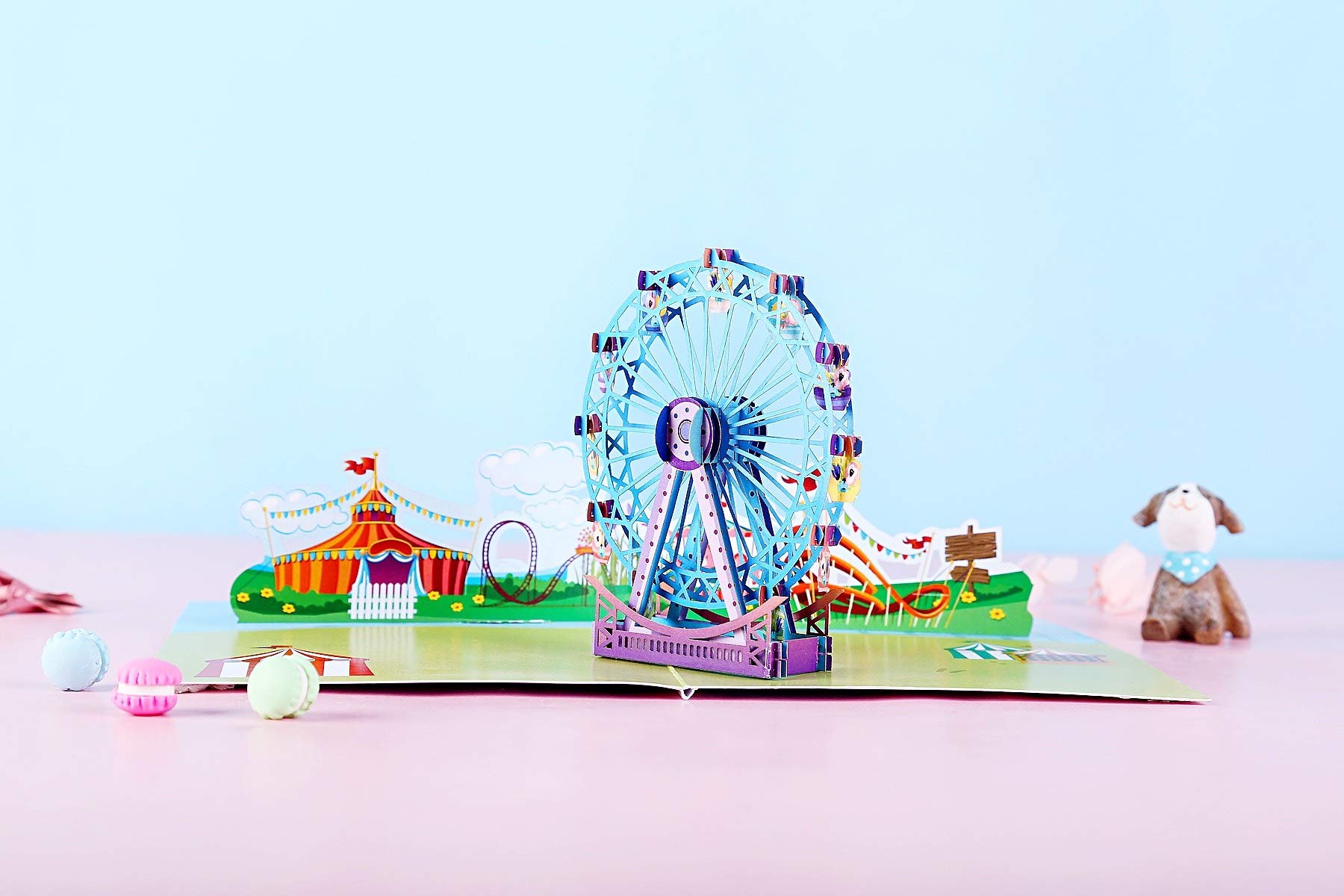 Liif Amusement Park 3D Greeting Pop Up Birthday Card, Happy Birthday Card For Kids, Boyfriend, Girl, Son, Daughter, Valentines Day, Graduation, Thinking Of You, Thank You, Celebration, New Year