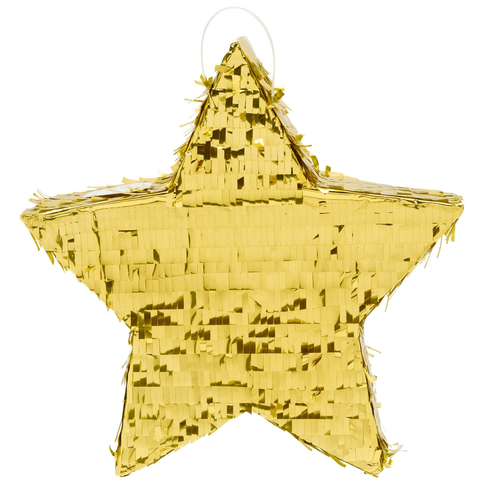 Sparkle and Bash Gold Star Pinata for Kids Birthday, Twinkle Twinkle Little Star Gender Reveal Party Decorations, Baby Shower (Small, 13 x 3 Inches)