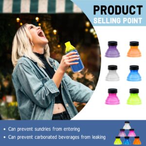 Newbested 12 Pack Can Covers,Reusable Pop Can Bottle Tops Lids for Soda Carbonated Drink Beer Energy Drinks Juice Seltzer,Picnic Beach Gathering Party Accessories