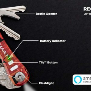 KeySmart Pro - Key Holder w Tile Smart Technology Bluetooth Tracker - w Bottle Opener (up to 14 Keys, Star Trek The Next Generation)