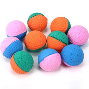 Togudot Cat Toys Interactive 10 Pcs Balls Chew Latex Toy Set Pet Kitten Dog Puppy Teething Toy Gifts