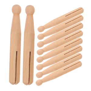 10pcs wooden clothespins round wooden clothespins diy wooden doll sticks crafting painting ornament