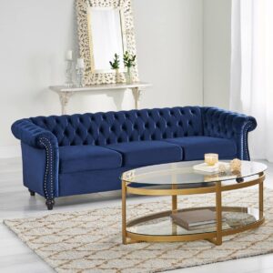 Christopher Knight Hom Norma Sofas, Midnight Blue, Dark Brown