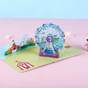 Liif Amusement Park 3D Greeting Pop Up Birthday Card, Happy Birthday Card For Kids, Boyfriend, Girl, Son, Daughter, Valentines Day, Graduation, Thinking Of You, Thank You, Celebration, New Year