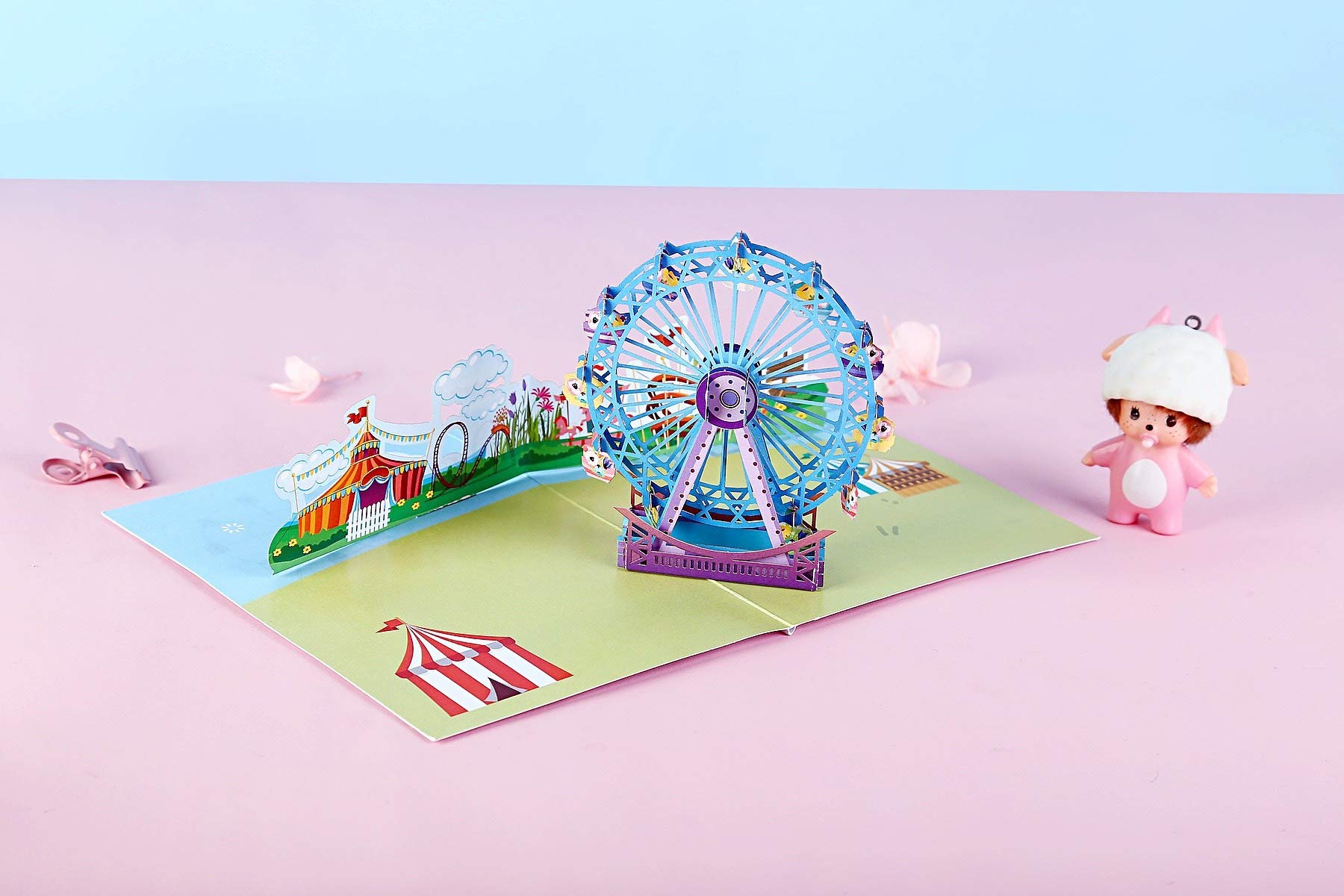 Liif Amusement Park 3D Greeting Pop Up Birthday Card, Happy Birthday Card For Kids, Boyfriend, Girl, Son, Daughter, Valentines Day, Graduation, Thinking Of You, Thank You, Celebration, New Year