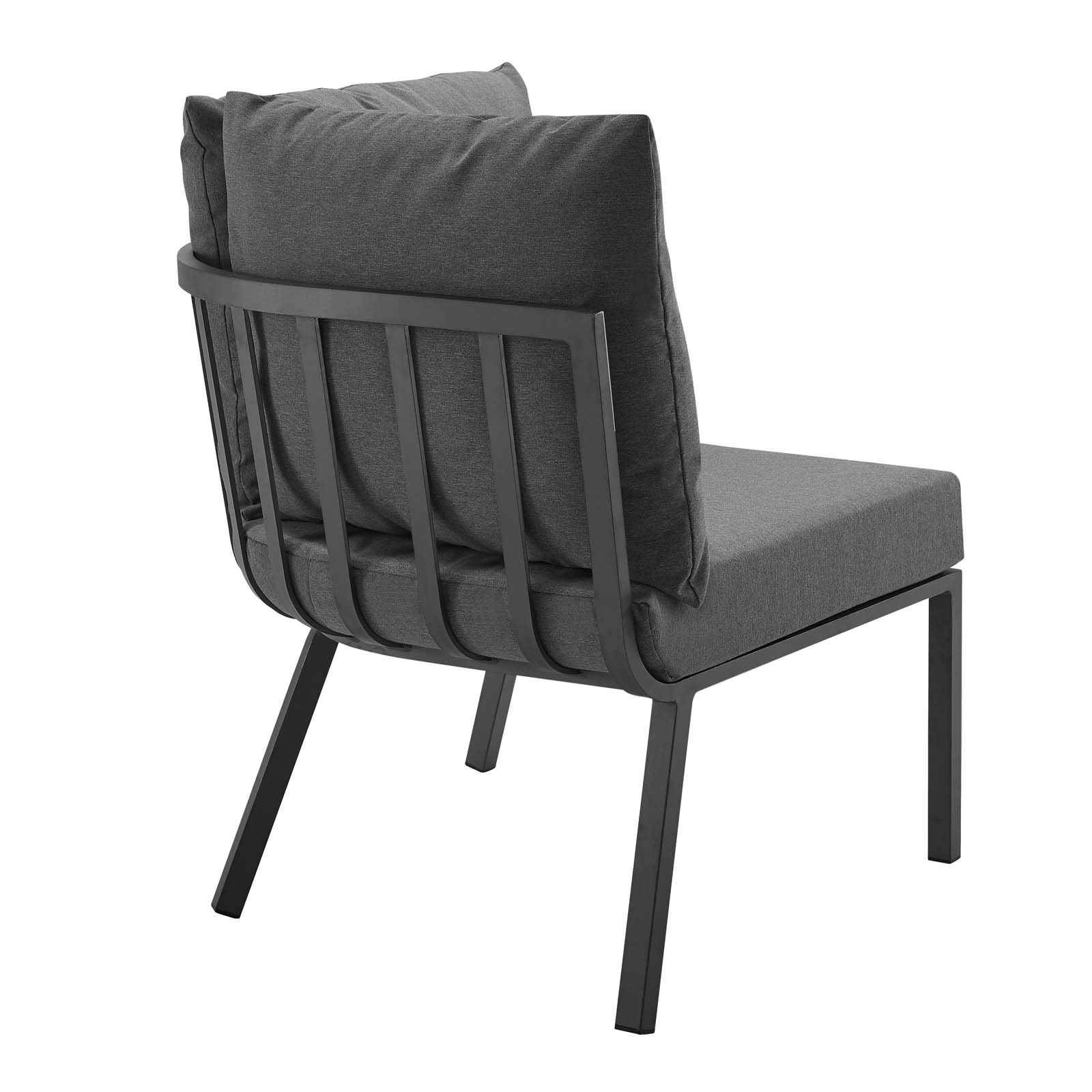 Modway Riverside Outdoor Furniture, Corner Chair, Gray Charcoal