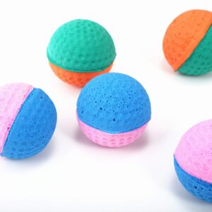 Togudot Cat Toys Interactive 10 Pcs Balls Chew Latex Toy Set Pet Kitten Dog Puppy Teething Toy Gifts