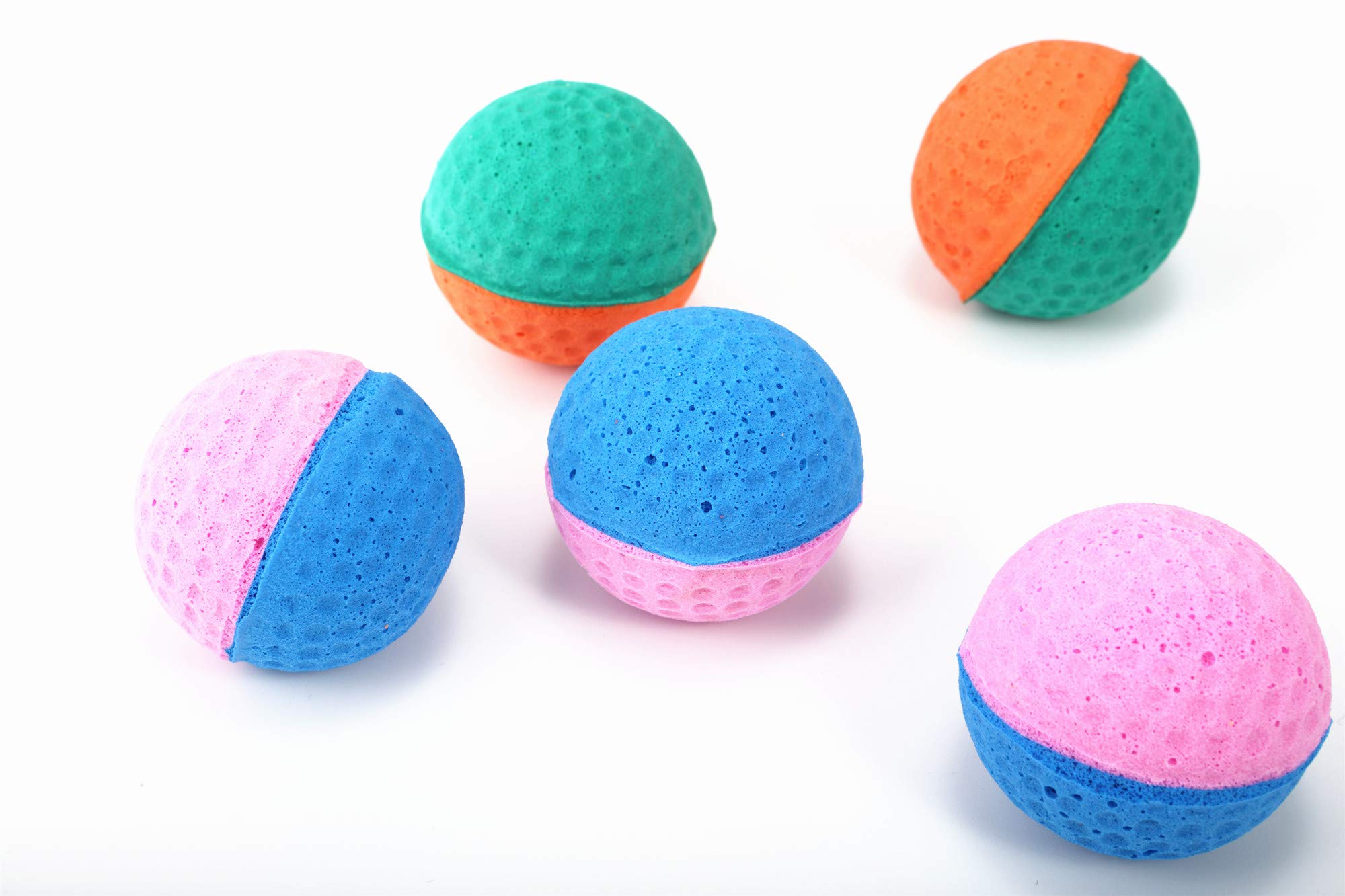 Togudot Cat Toys Interactive 10 Pcs Balls Chew Latex Toy Set Pet Kitten Dog Puppy Teething Toy Gifts