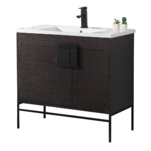 fine fixtures - shawbridge vanity 36" wide - black