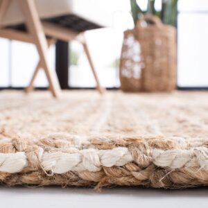 SAFAVIEH Natural Fiber Collection Accent Rug - 3' x 5', Natural, Handmade Boho Farmhouse Woven Jute, Ideal for High Traffic Areas in Entryway, Living Room, Bedroom (NF187A)