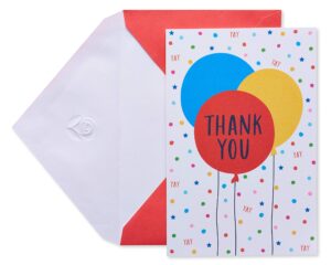 american greetings thank you cards with envelopes, multi color balloons (48-count)