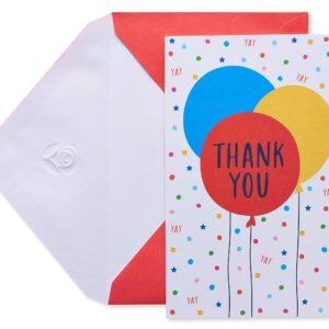 American Greetings Thank You Cards with Envelopes, Multi Color Balloons (48-Count)