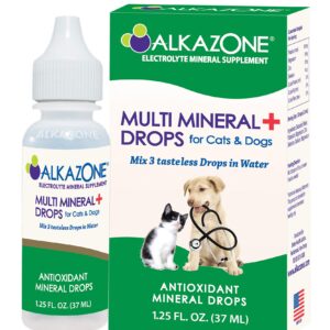 Alkazone Alkaline Multi Mineral Drops for Cats and Dogs - Animals are Naturally Designed to be More Alkaline Than Acidic. Their Bodies can Benefit from Using Alkaline Water for Pets with Minerals