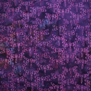 gondiya purple dragonflies - metamorphosis - batik by mirah cotton fabric