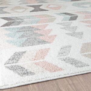 Rugs America Mika Collection MO50A Mint Lime Contemporary Geometric Area Rug 5'0"x7'6"