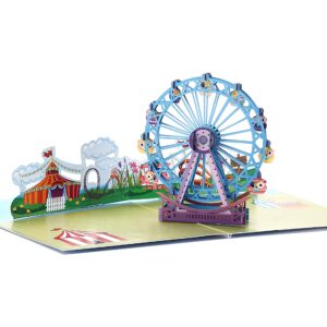 Liif Amusement Park 3D Greeting Pop Up Birthday Card, Happy Birthday Card For Kids, Boyfriend, Girl, Son, Daughter, Valentines Day, Graduation, Thinking Of You, Thank You, Celebration, New Year