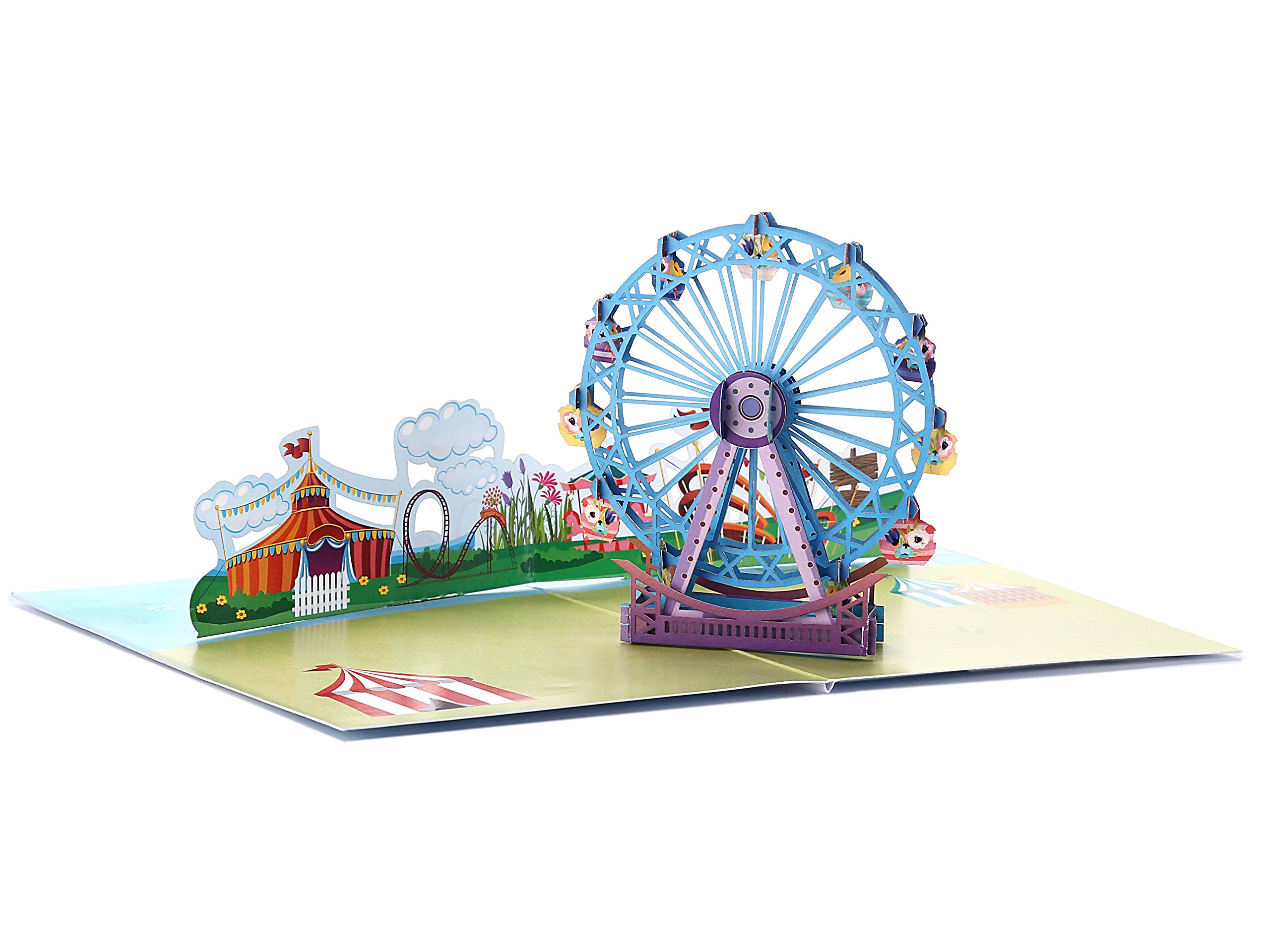 Liif Amusement Park 3D Greeting Pop Up Birthday Card, Happy Birthday Card For Kids, Boyfriend, Girl, Son, Daughter, Valentines Day, Graduation, Thinking Of You, Thank You, Celebration, New Year