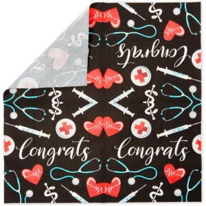 Sparkle and Bash Nurse Graduation Napkins, Congrats Party Decorations (6.5 In, 100 Pack)