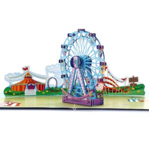 Liif Amusement Park 3D Greeting Pop Up Birthday Card, Happy Birthday Card For Kids, Boyfriend, Girl, Son, Daughter, Valentines Day, Graduation, Thinking Of You, Thank You, Celebration, New Year