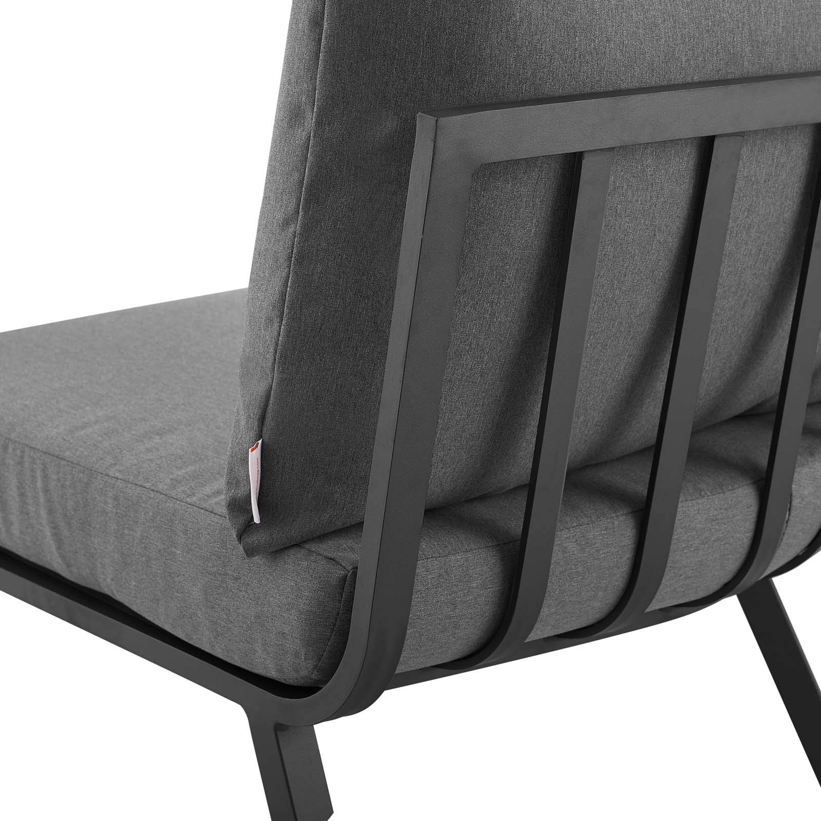 Modway Riverside Outdoor Furniture, Corner Chair, Gray Charcoal