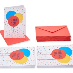 American Greetings Thank You Cards with Envelopes, Multi Color Balloons (48-Count)