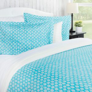 Chanasya Premium Blue Aqua Abstract Duvet Cover Set - Vibrant Colorful Boho Art Print 3-Piece King Size Lightweight Reversible Microfiber Comforter Cover - Ultra Soft Breathable Stain Resistant