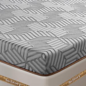 bedstory firm mattress topper queen - 3 inch memory foam mattress topper - high density foam bed toppers for back pain relief