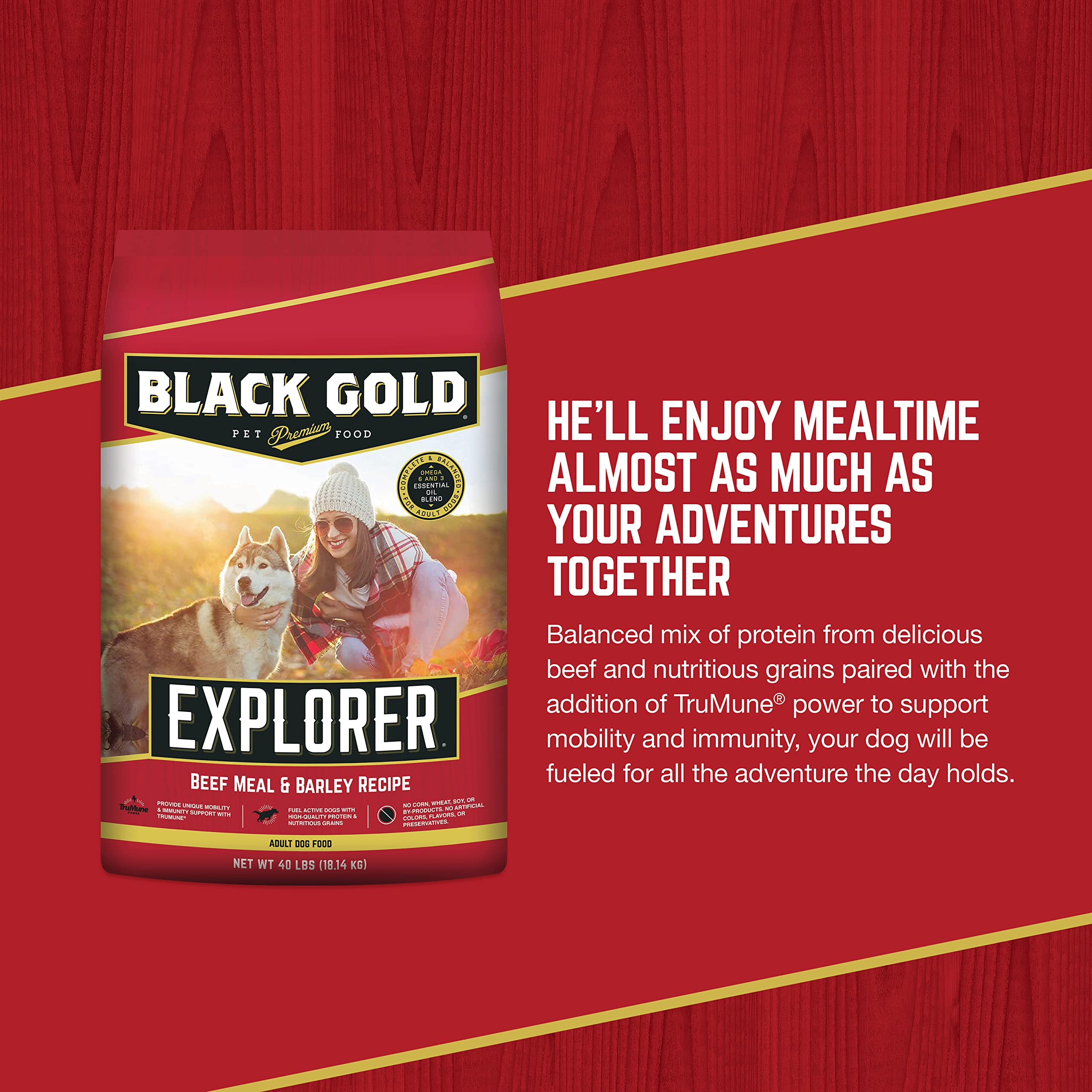 Black Gold Explorer Beef Meal & Barley Recipe Dry Dog Food