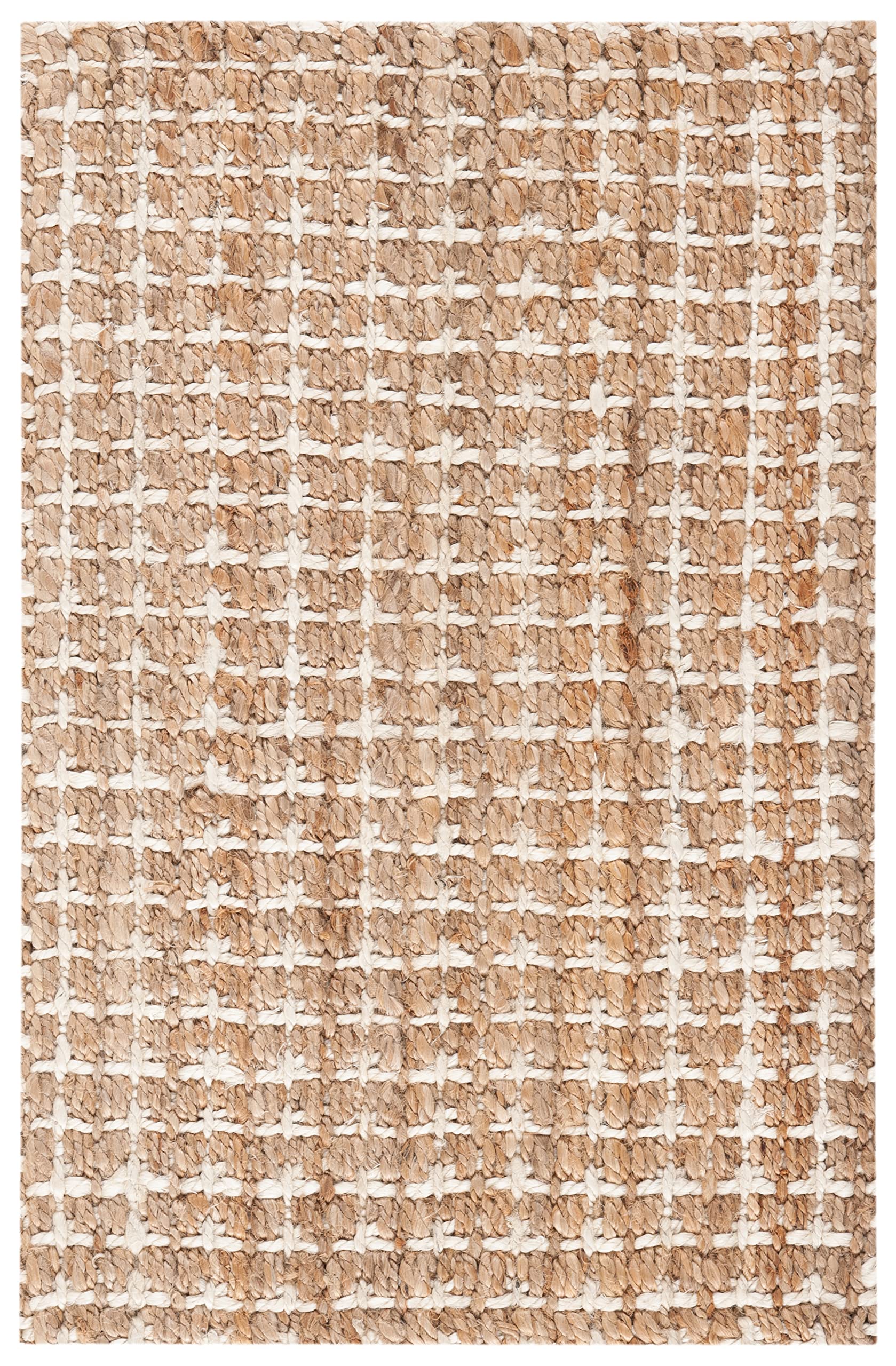 SAFAVIEH Natural Fiber Collection Accent Rug - 3' x 5', Natural, Handmade Boho Farmhouse Woven Jute, Ideal for High Traffic Areas in Entryway, Living Room, Bedroom (NF187A)