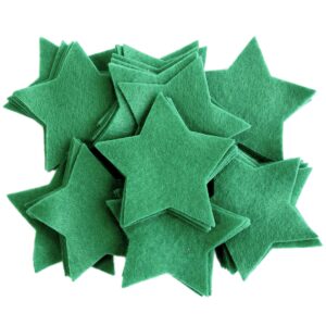 playfully ever after 3 inch stiff felt stars 35pc (green)