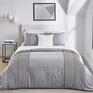 Lacoste Meribel Cotton Bedding Set, Twin/TwinXL Duvet, Grey