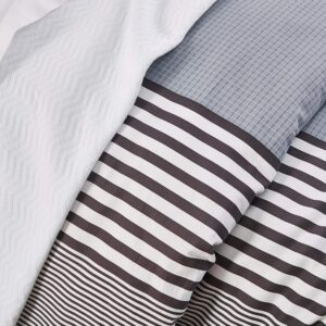 Lacoste Meribel Cotton Bedding Set, Twin/TwinXL Duvet, Grey