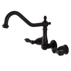 kingston brass ks1285pkl duchess kitchen faucet, oil rubbed bronze