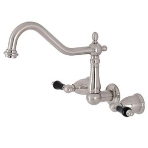 kingston brass ks1288pkl duchess kitchen faucet, brushed nickel