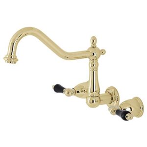 kingston brass ks1282pkl duchess kitchen faucet, polished brass