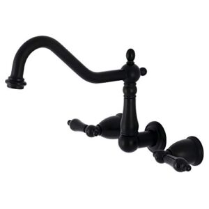 kingston brass ks1280pkl duchess kitchen faucet, matte black