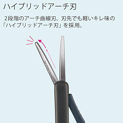 Kokuyo Saxa Poche Portable Scissors, Twiggy Scissors, 3D Blade, Pen-shaped Design, Slide Mechanism, No Cap Required, Glueless Blade, Black, Japan Import (HASA-P320D)