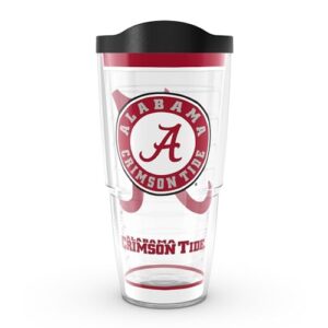 tervis made in usa double walled university of alabama crimson tide insulated tumbler cup keeps drinks cold & hot, 24oz, tradition