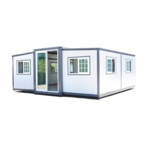 Spacious Expandable Portable Prefab House -Mobile Living Solution with Kitchen & Bathroom, Suitable for Homes, Hotels, Offices, Garages & Workshops (13×20) Colour White.Black