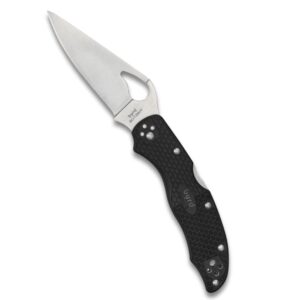 spyderco byrd harrier 7.62" lightweight knife with 3.36" 8cr13mov steel blade and black non-slip frn handle - plainedge - by01pbk2