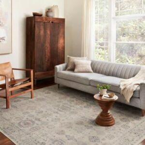 Loloi II Hathaway Collection HTH-06 Blush/Multi 9'-0" x 12'-0", .25" Thick, Area Rug, Soft, Durable, Printed, Modern, Low Pile, Non-Shedding, Easy Clean, Living Room Rug