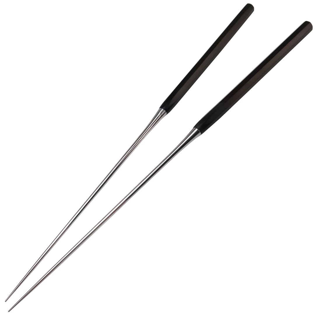 TIKUSAN Plating Chopsticks Moribashi Japanese Restaurant Chef's Traditional Garnishing Tweezers Made in Japan (6.5", Magnolia Handle)