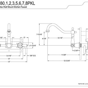 Kingston Brass KS1287PKL Duchess Kitchen Faucet, Brushed Brass