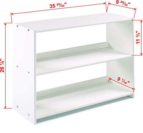 Donco Kids Louver Low LOFT Bookcase White (790-DW)